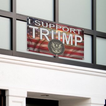 I support Trump and flag Banner | Zazzle