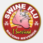 Swine Flu / Pork Classic Round Sticker | Zazzle.com