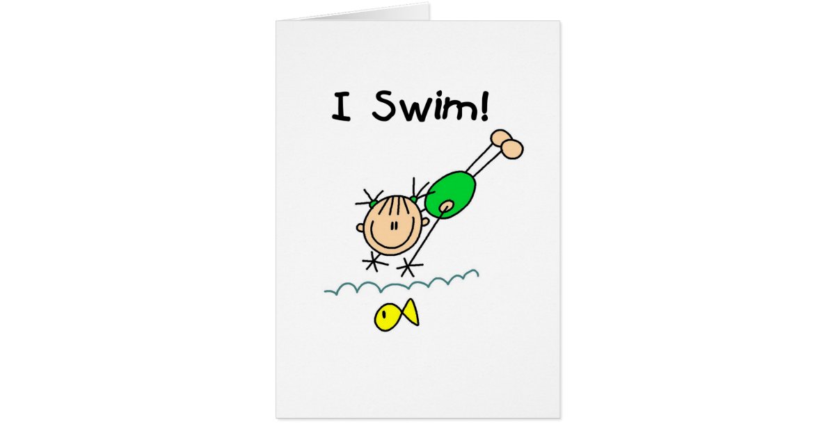 I Swim Card | Zazzle