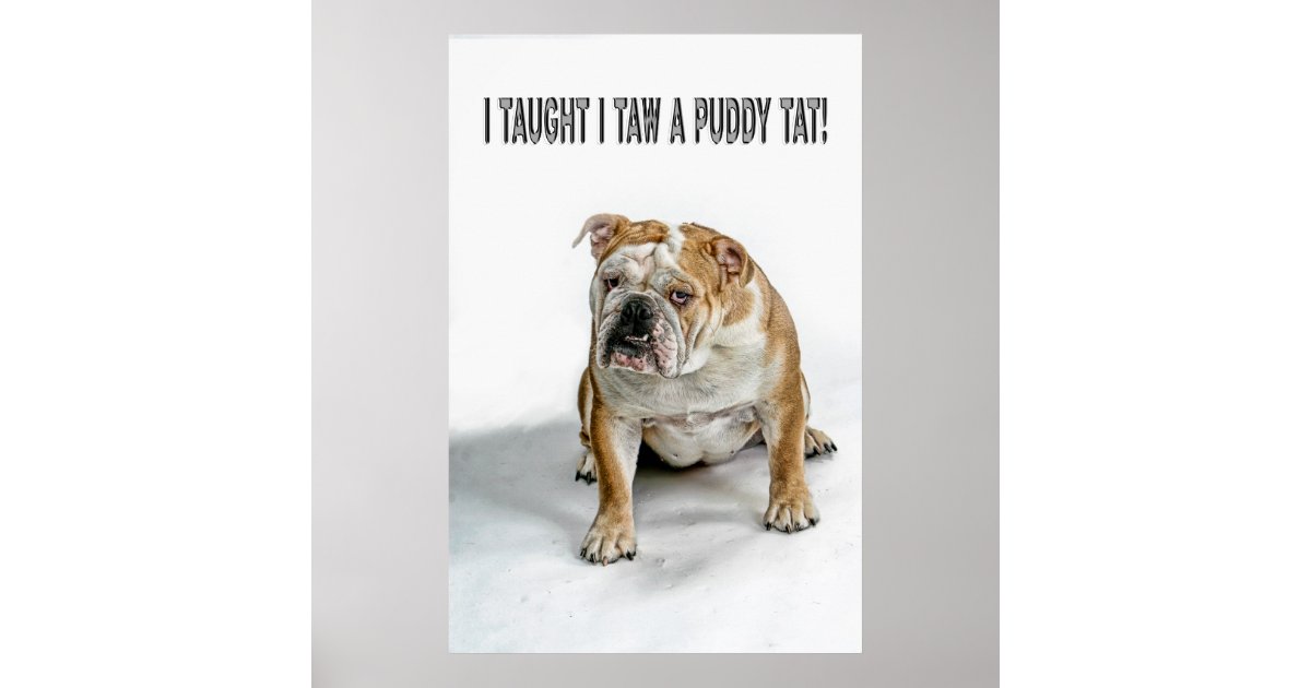 I taught I taw a puddy tat poster | Zazzle.com