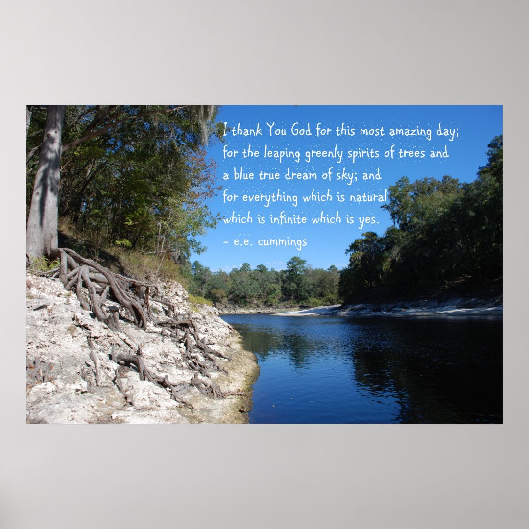 I thank you God for this amazing day; Poster | Zazzle