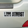 i think, therefore i am atheist, bumper sticker | Zazzle