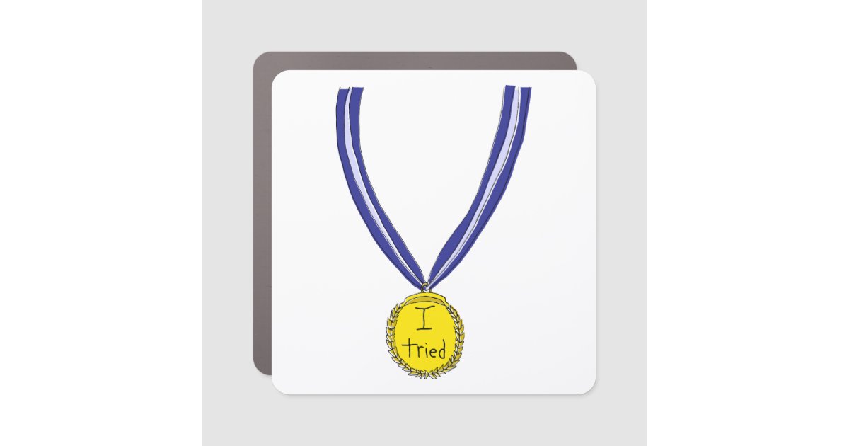 I Tried Medal Car Magnet | Zazzle