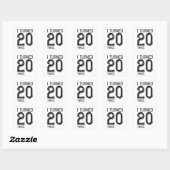 I Turned 20 Twice Square Sticker | Zazzle