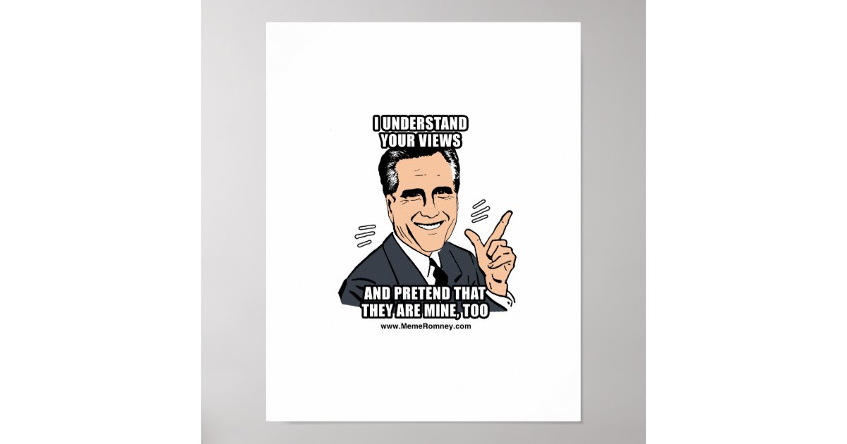 I UNDERSTAND YOUR VIEWS POSTER | Zazzle