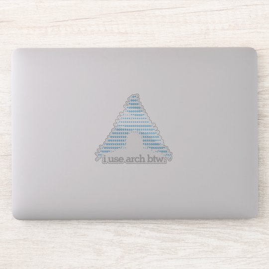 "i use arch btw." 4-inch Transparent Cut-Out Sticker | Zazzle.com