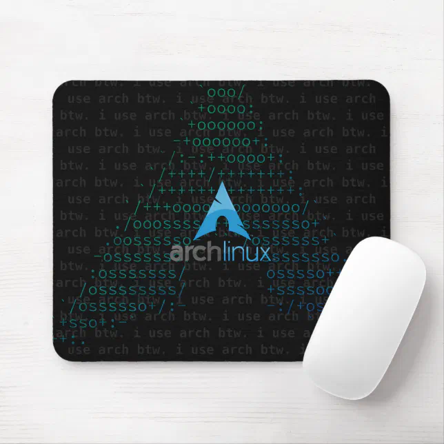 i use arch btw mouse pad | Zazzle