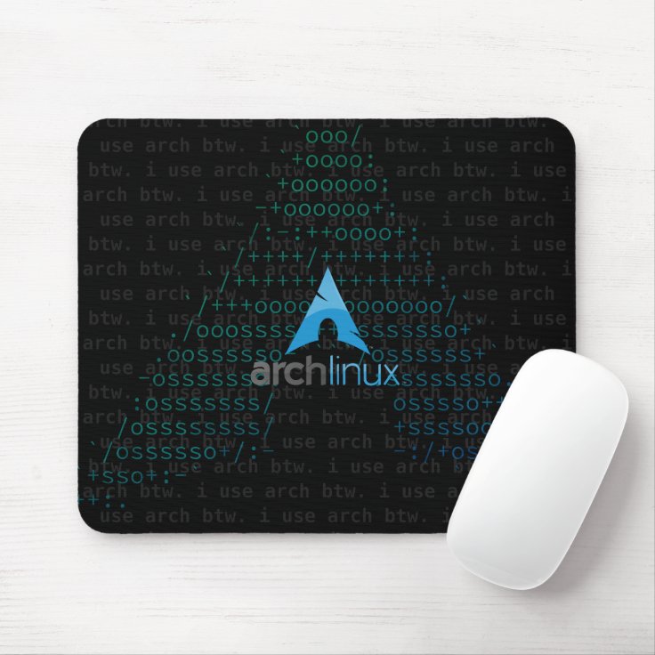 i use arch btw mouse pad | Zazzle