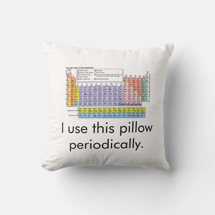 I use this pillow periodically science pillow | Zazzle