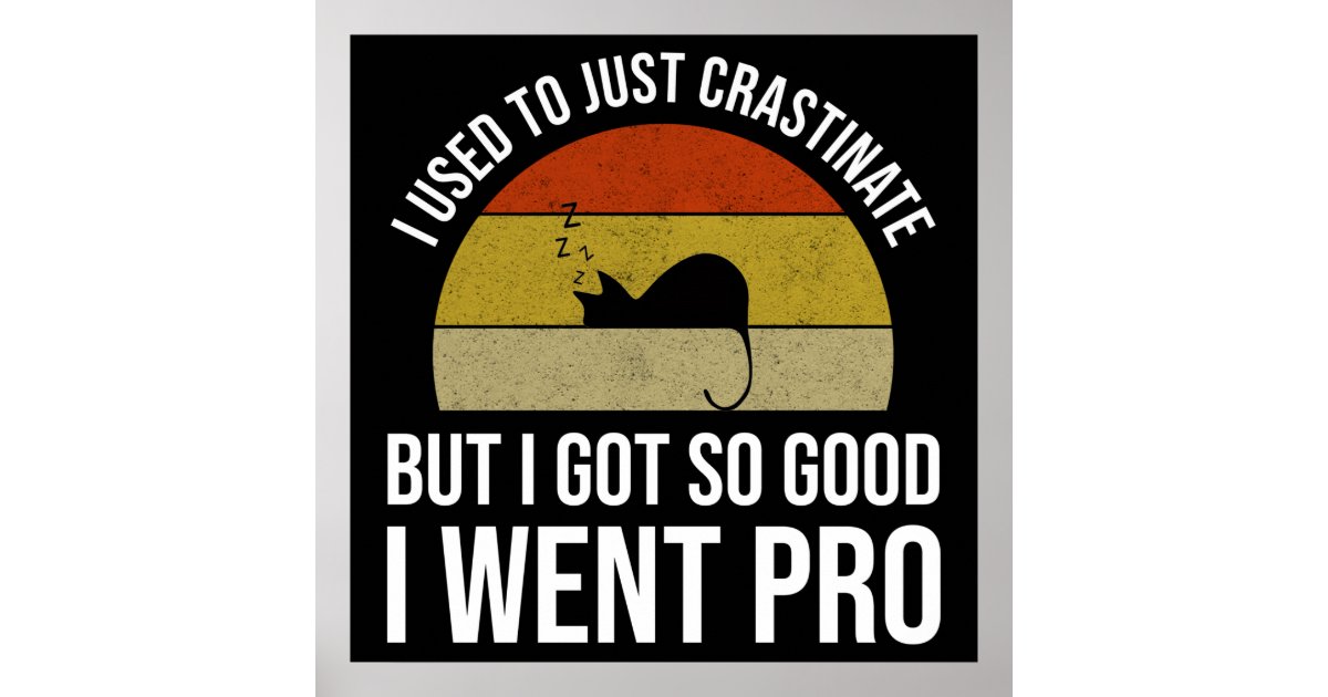 I Used To Just Crastinate Poster | Zazzle