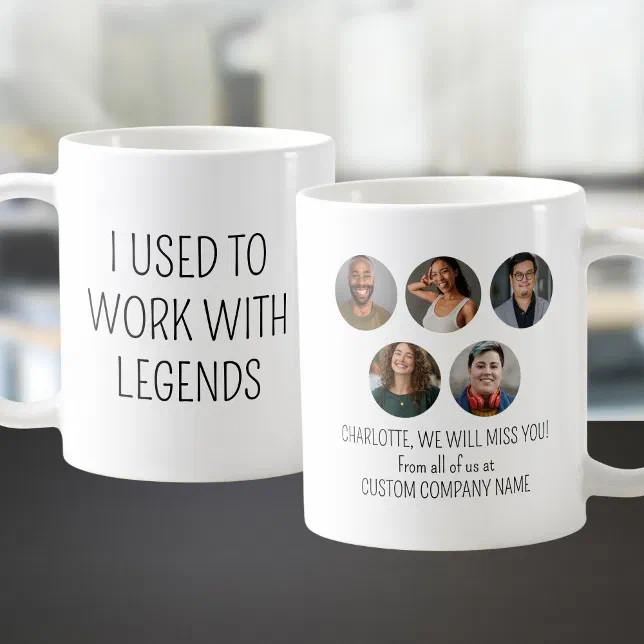 I Used To Work With Legends 5 Coworker Photo Coffee Mug | Zazzle