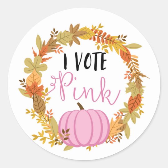 I VOTE PINK Gender Reveal Baby Shower Game Labels | Zazzle.com