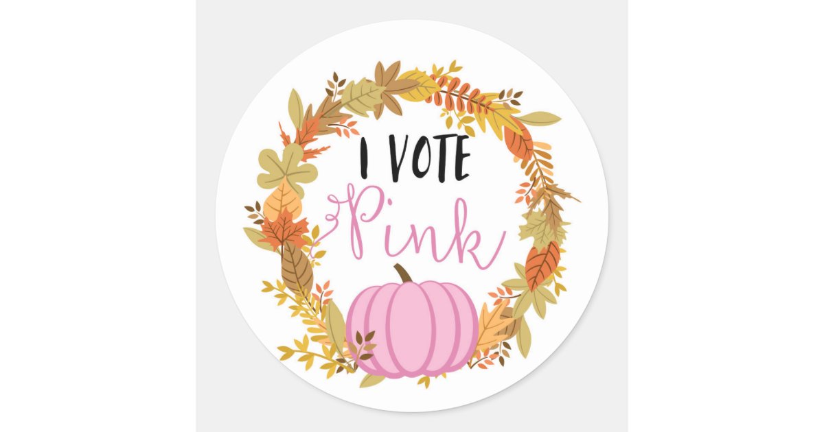 I VOTE PINK Gender Reveal Baby Shower Game Labels | Zazzle