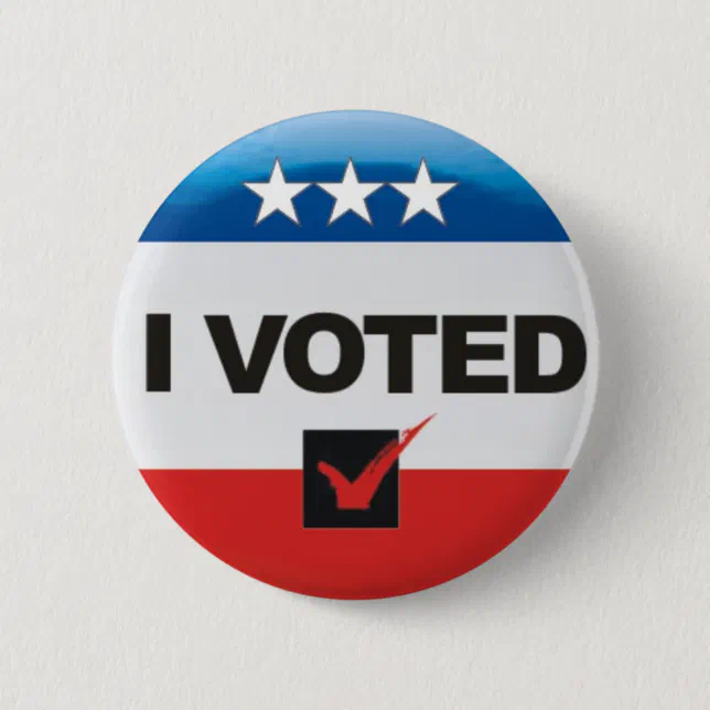 I Voted 2020 Election Day Simple, Non-Partisan Pinback Button | Zazzle