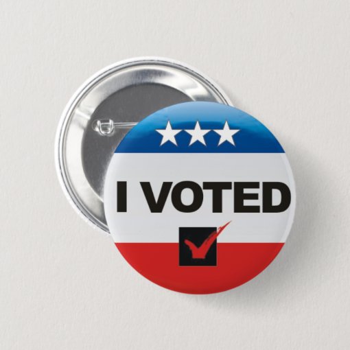 I Voted 2020 Election Day Simple, Non-Partisan Pinback Button | Zazzle