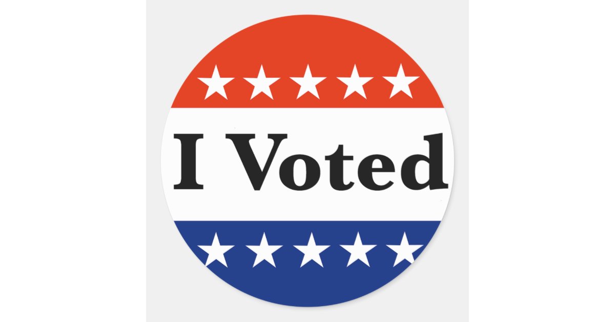 I Voted 2026 Elections Classic Round Sticker | Zazzle