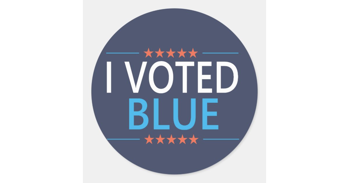 I Voted Blue Democrat Classic Round Sticker | Zazzle