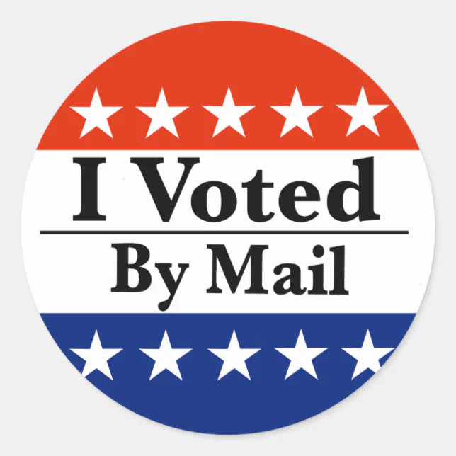 I Voted By Mail Classic Round Sticker | Zazzle