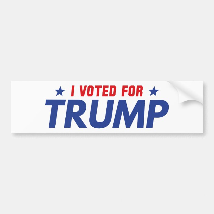 I Voted For Trump Bumper Sticker | Zazzle.com