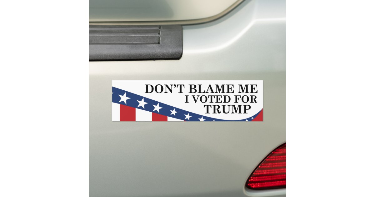 I Voted For Trump Bumper Sticker | Zazzle