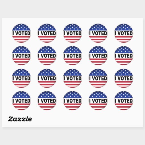 I voted - Sticker | Zazzle