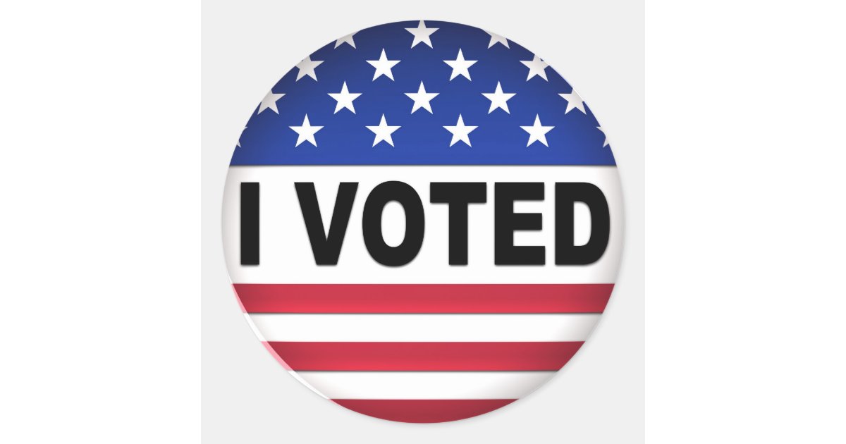 I voted - Sticker | Zazzle