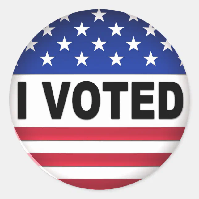 I voted - Sticker | Zazzle