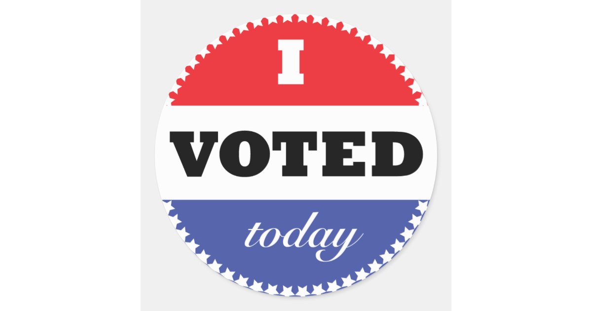 I Voted Today Sticker | Zazzle