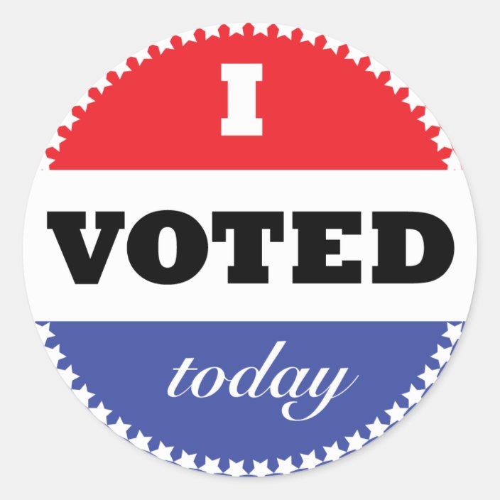 I Voted Today Sticker | Zazzle.com