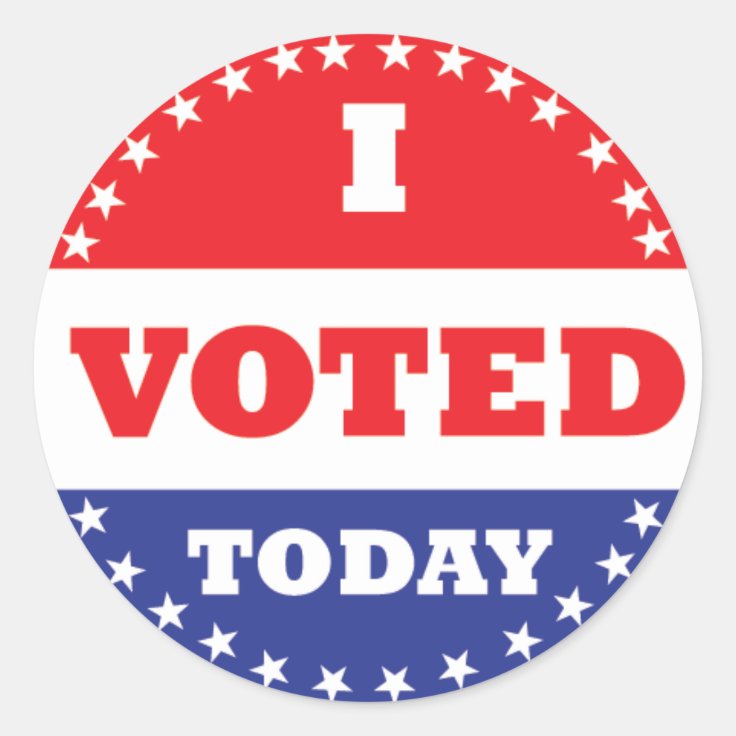I Voted Today Sticker | Zazzle