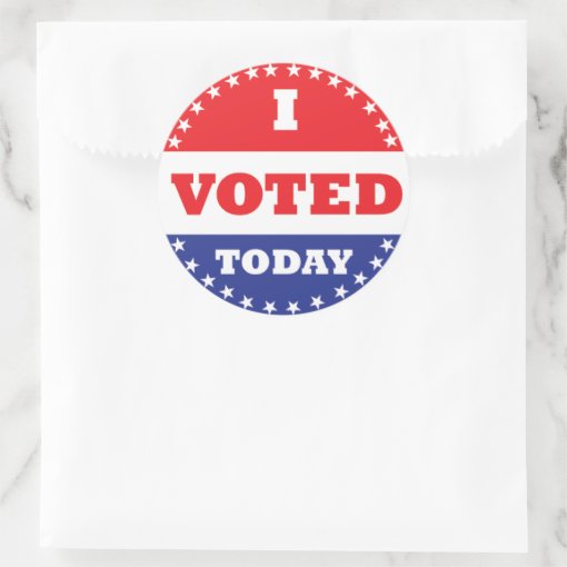 I Voted Today Sticker | Zazzle