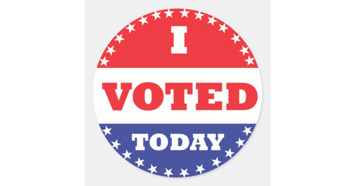 I Voted Today Sticker | Zazzle