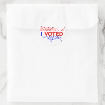 I Voted USA Circular Sticker | Zazzle