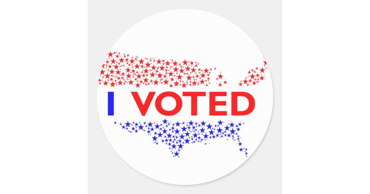 I Voted USA Circular Sticker | Zazzle