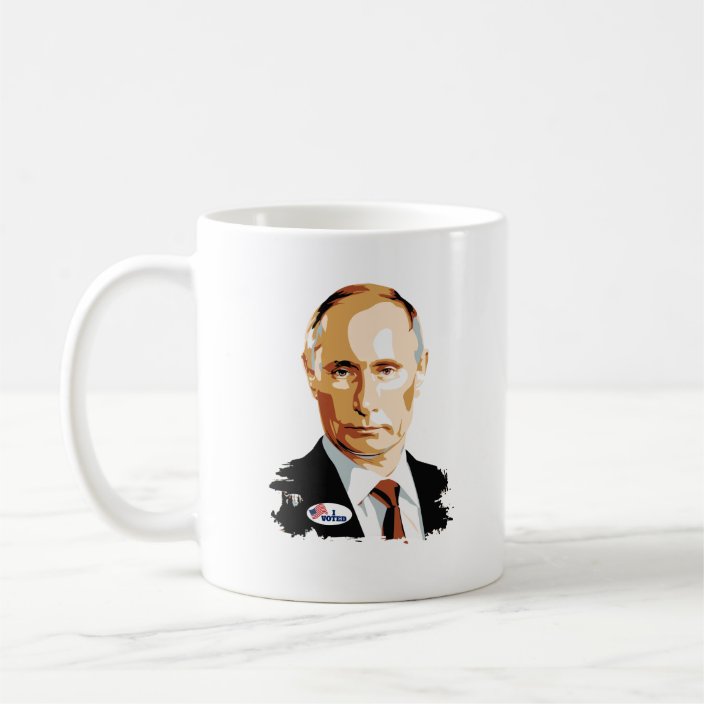 I Voted Vladimir Putin with USA I Voted Sticker Coffee Mug | Zazzle.com