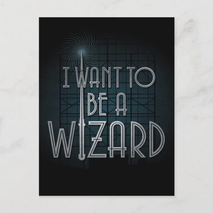 I Want To Be A Wizard Postcard | Zazzle