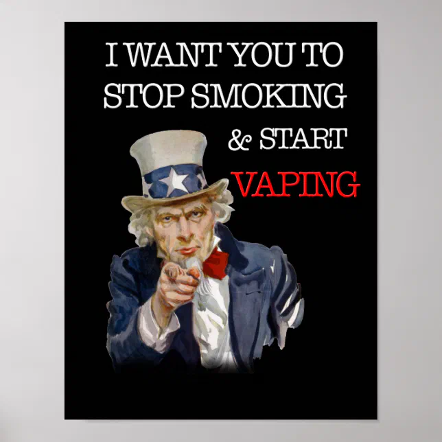 I Want You Uncle Sam Vape Premium Poster | Zazzle
