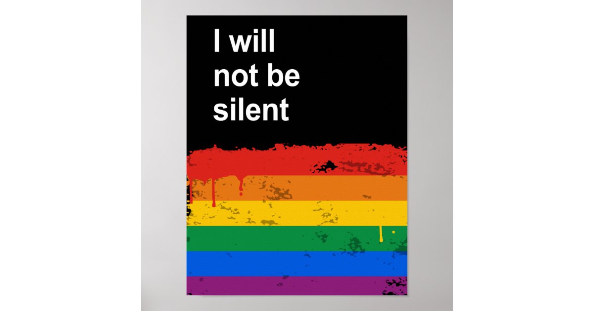 I will not be silent poster | Zazzle.com