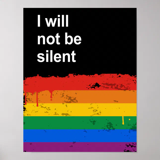 I will not be silent poster | Zazzle