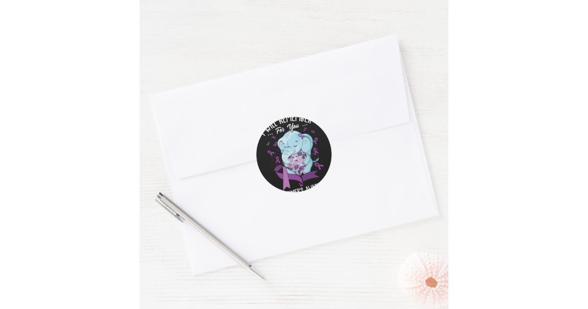 I Will Remember For You Alzheimer's Awareness Classic Round Sticker ...