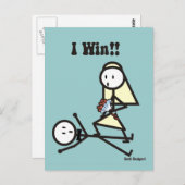 I Win Wedding Postcard | Zazzle
