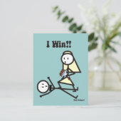 I Win Wedding Postcard | Zazzle