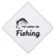 I Would Rather be Fishing Graduation Cap Topper | Zazzle