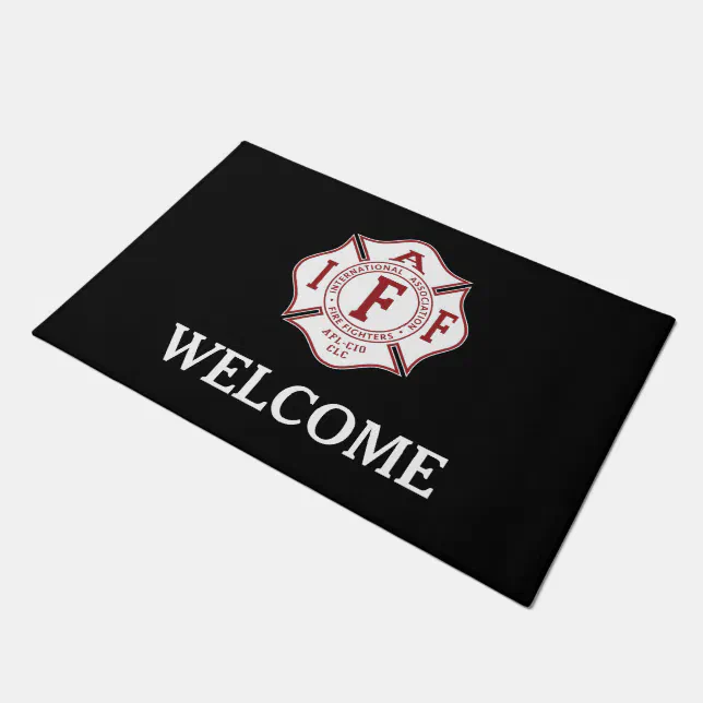 IAFF Maltese Cross Doormat | Zazzle