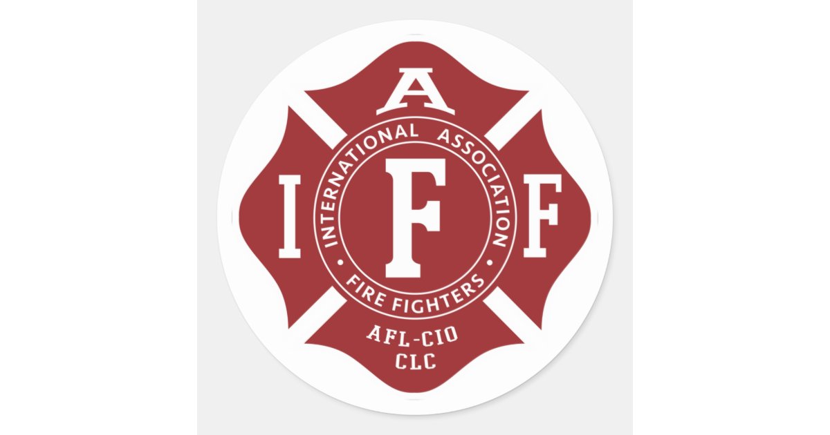IAFF Maltese Round Sticker | Zazzle