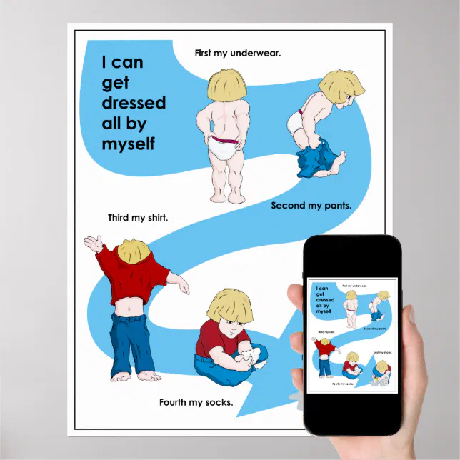 Ian - I Can Get Dressed Poster | Zazzle