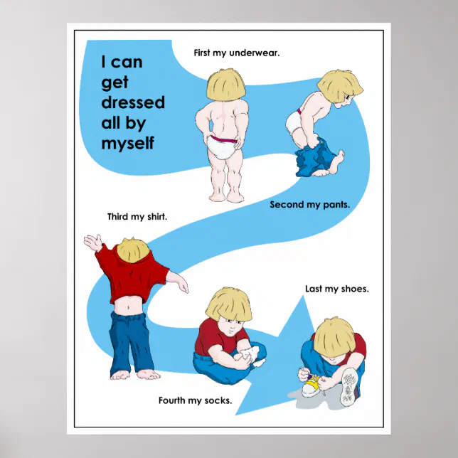 Ian - I Can Get Dressed Poster | Zazzle