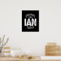 Ian Personalized Name Birthday Gift Poster | Zazzle