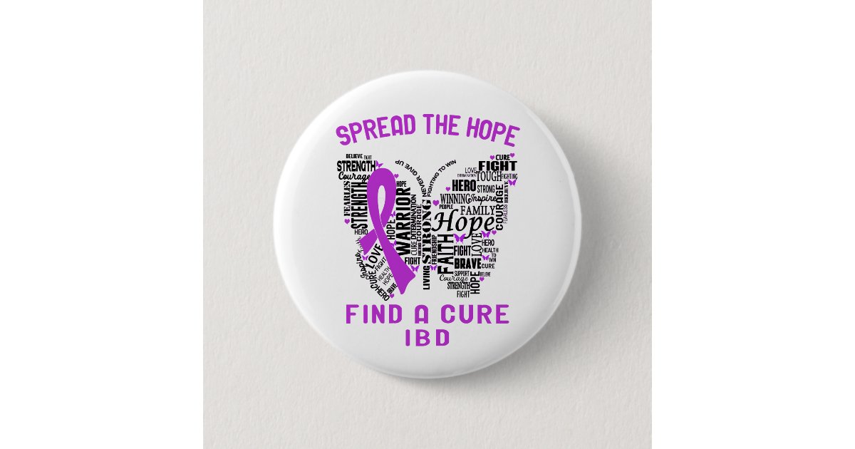 IBD Awareness Ribbon Support Gifts Button | Zazzle