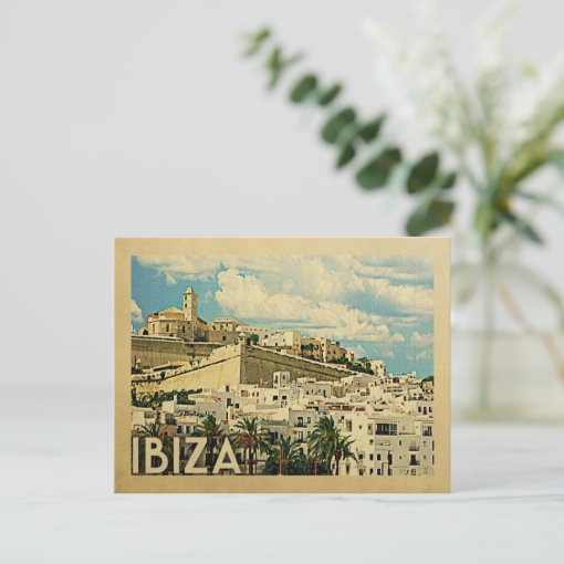 Ibiza Postcard Spain Vintage Travel | Zazzle